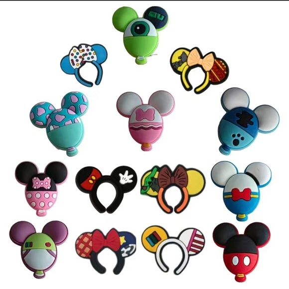 Disney | Accessories | Disney 4pcs Cartoon Shoejewelryaccessories ...
